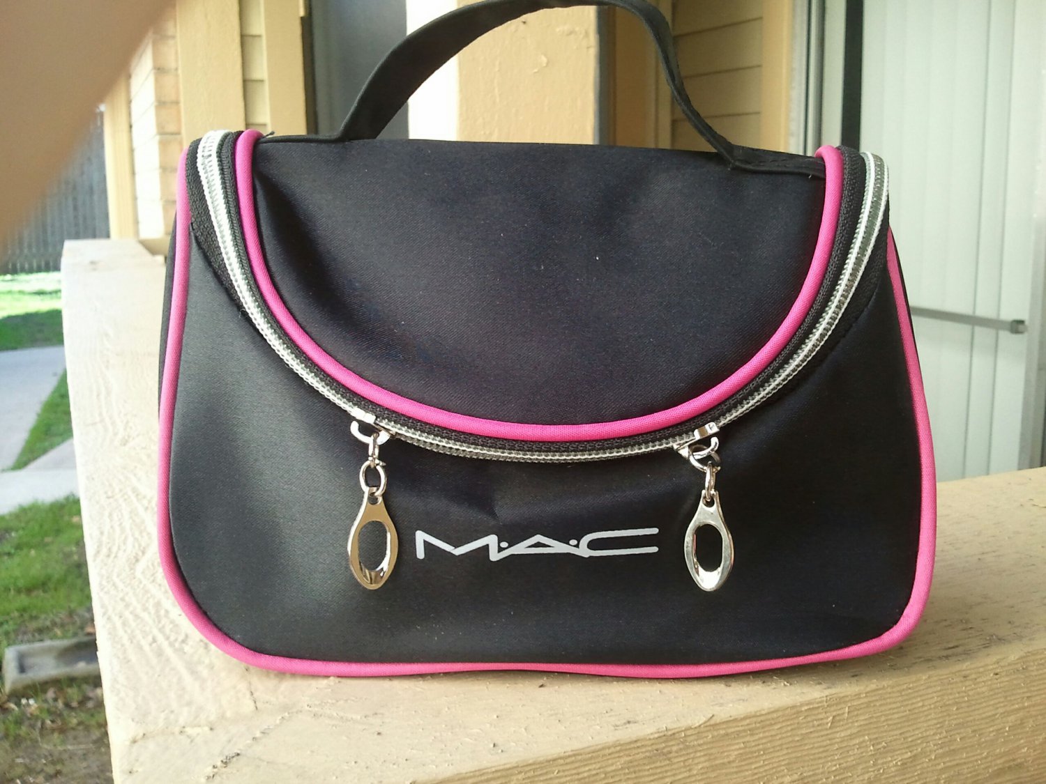 MAC Cosmetics Bag - "Beauty Bag" Lined in Pink