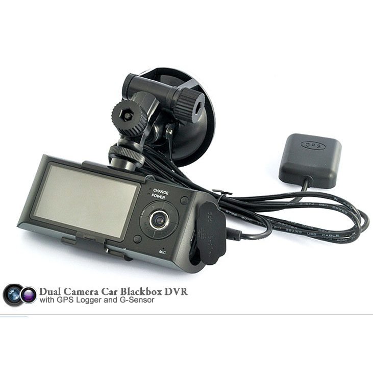 Dual Car Camera /Car Blackbox DVR with GPS Logger X3000