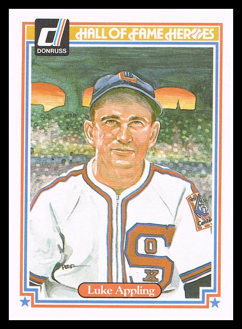 1983 Luke Appling #8 Donruss Hall of Fame Heroes Baseball Trading Card