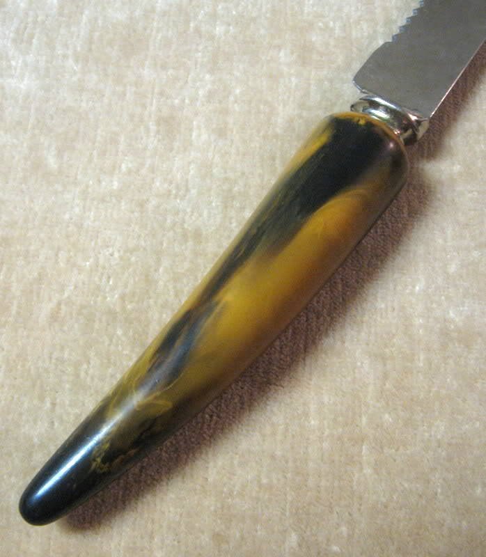 Bakelite Bullet Handle Carving Knife Stainless Steel E. Parker & Sons