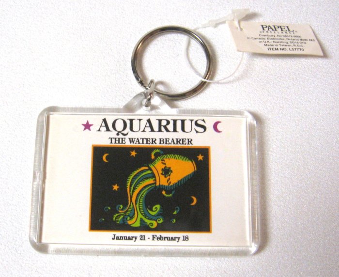 Aquarius Keychain Zodiac Sign Born Jan 21-Feb 18 The Water Bearer