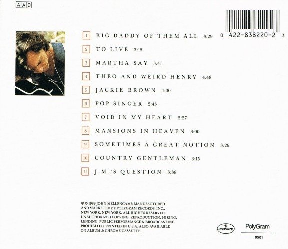 John Cougar Mellencamp Big Daddy Music CD