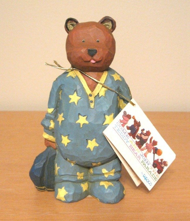 Enesco Cuddles Teddy Bear Figurine Artist Sande Elkins Limited Edition