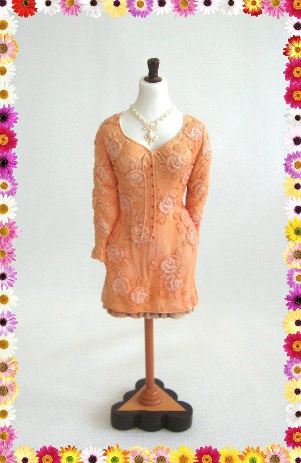 Fancy Elegant Flower Dress Mannequin Figurine