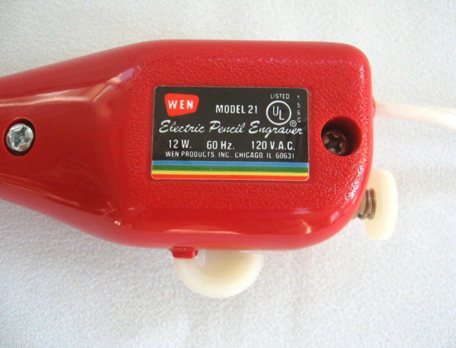 Wen Red Electric Pencil Engraver Model 21 Mongram Write Draw