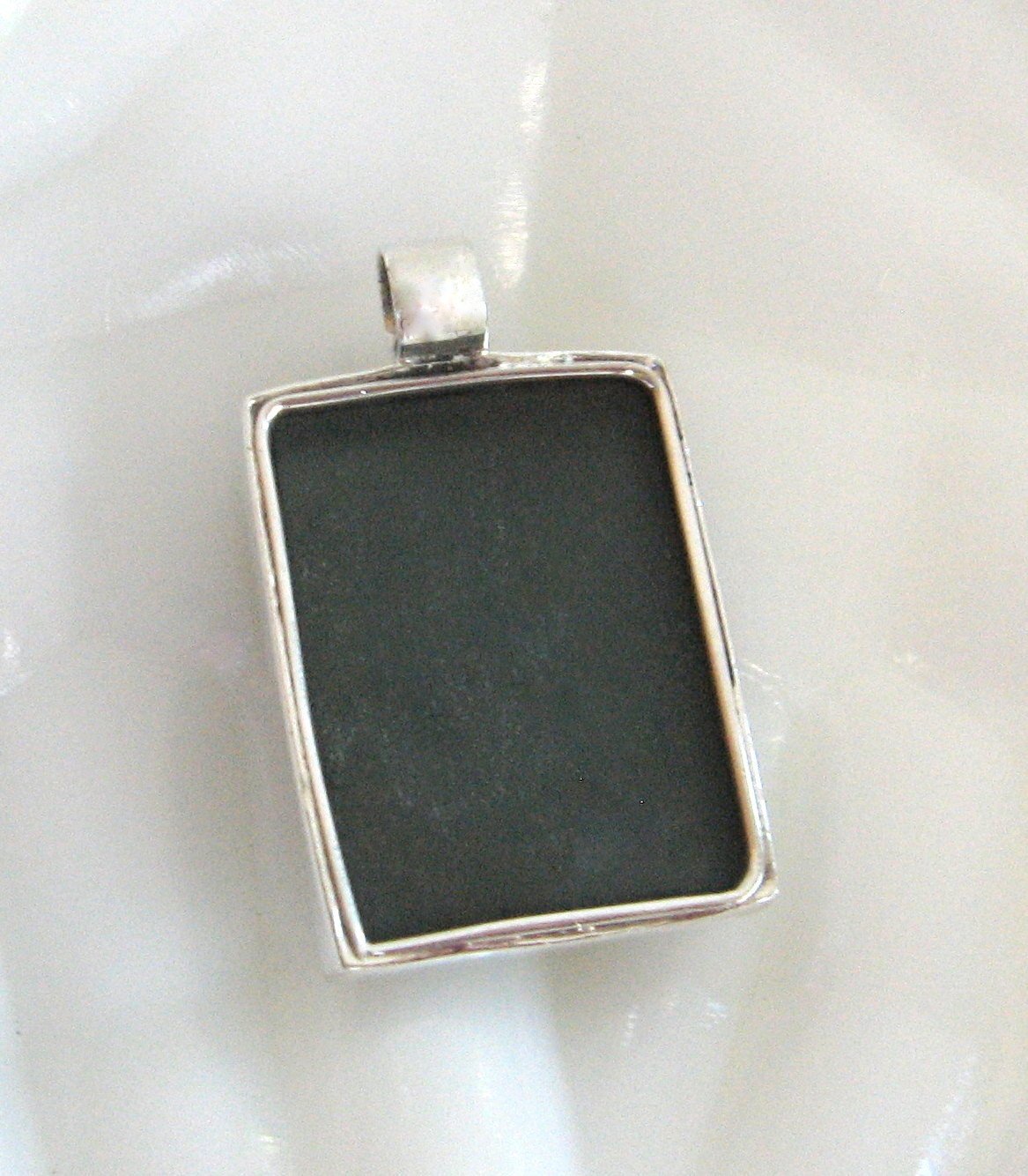 Large Dichroic Glass Stone Pendant Sterling Silver 925 Funky Colors ...