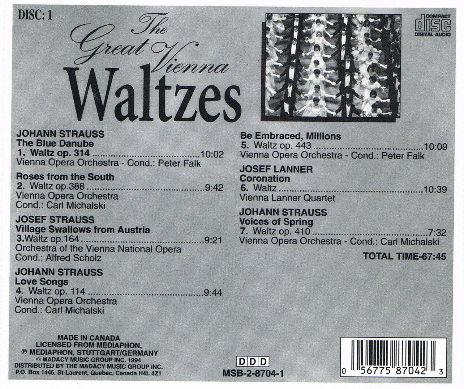 The Great Vienna Waltzes 3 Disc Boxed Set Music CDs