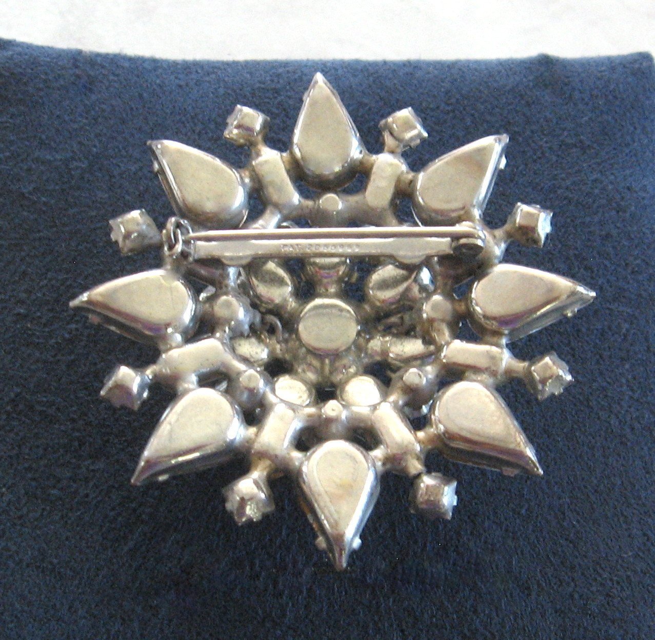 Large Sparkly Rhinestone Brooch Pin Pear Shapes, Baguettes & Round ...