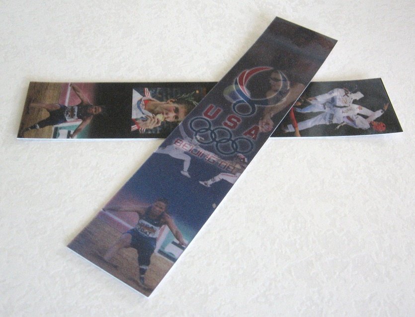 USA Olympic Games 2 Hologram Bookmarks and Sticker Beijing 2008 Summer ...