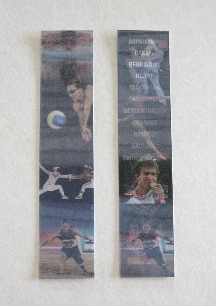 USA Olympic Games 2 Hologram Bookmarks and Sticker Beijing 2008 Summer ...