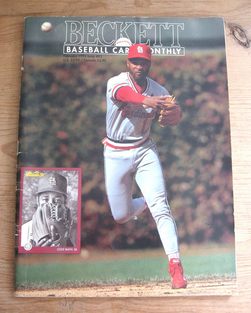 Beckett Baseball Card Monthly Magazine Ozzie Smith Cover February 1992