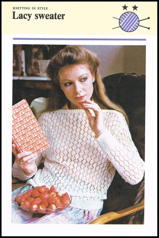 Knitting In Style Lacy Sweater Leaflet Brochure Pattern Instructions ...