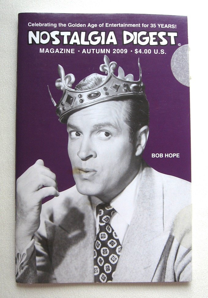 Nostalgia Digest Magazine Bob Hope Cover Softcover Book Autumn 2009