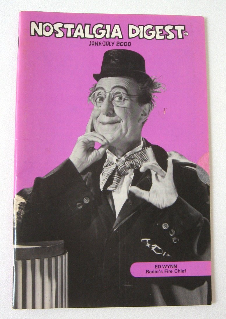 Nostalgia Digest And Radio Guide Magazine Softcover Book Ed Wynn Cover ...