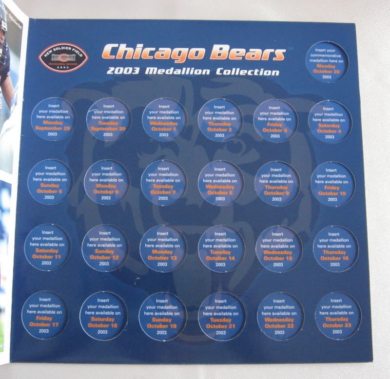 NFL Chicago Bears Football Limited Edition Medallion Collection & Book ...
