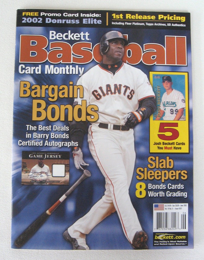 Beckett Baseball Card Monthly Magazine Barry Bonds Cover Bonus Promo ...