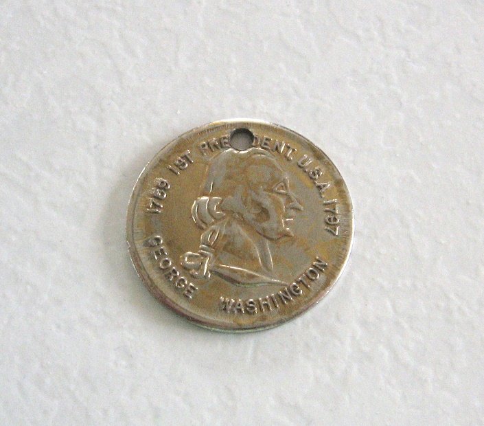 1st President George Washington Holed Novelty Token Coin 1789-1797 ...