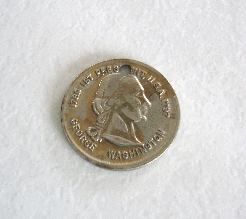 1st President George Washington Holed Novelty Token Coin 1789-1797 ...