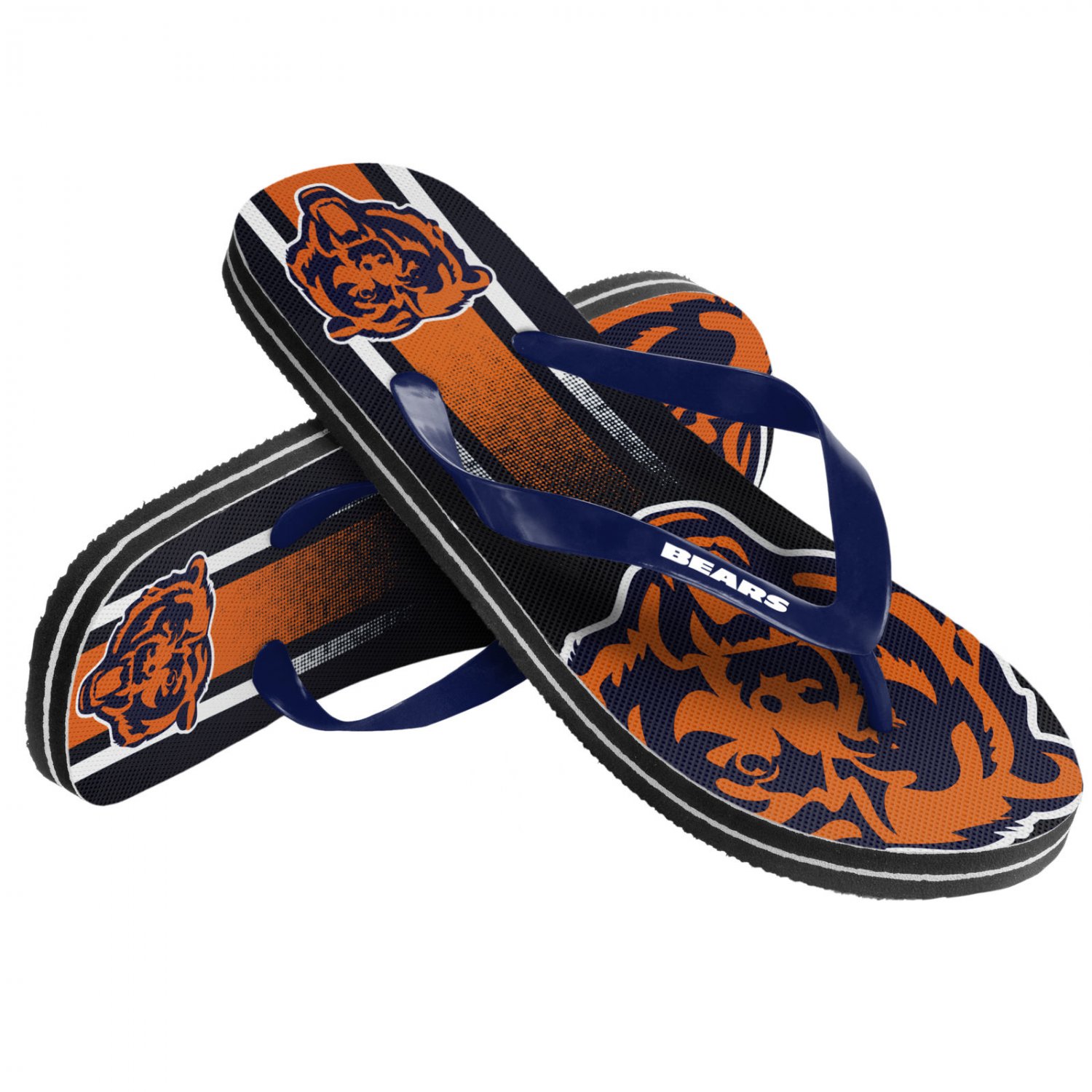 Chicago Bears NFL Team Football Flip Flops Men/Women Unisex Size XL ...