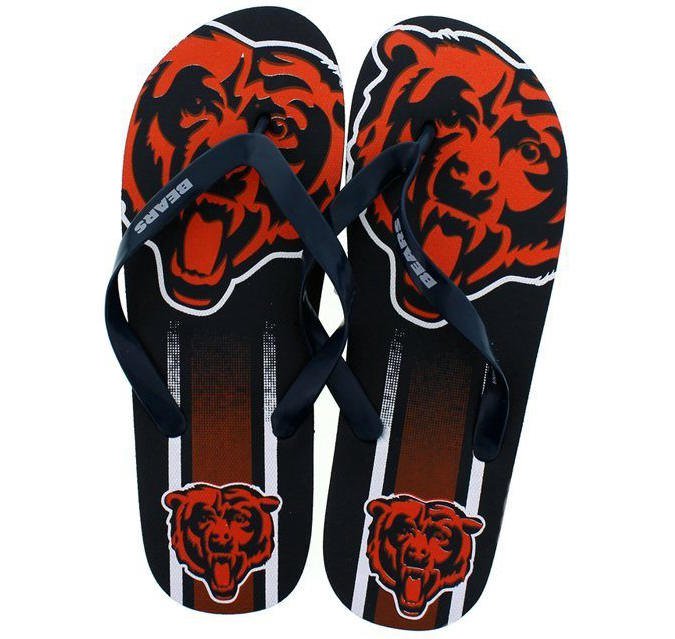 Chicago Bears NFL Team Football Flip Flops Men/Women Unisex Size XL ...