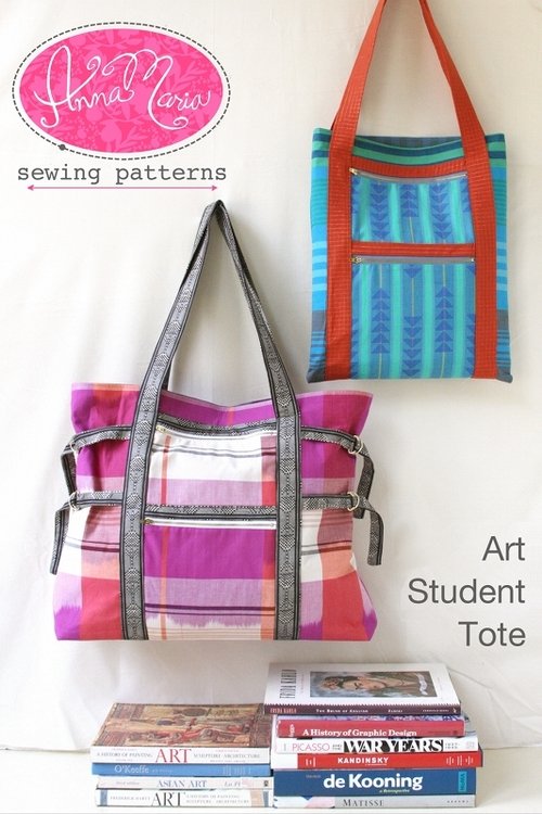 Anna Maria Horner Sewing Patterns Art Student Tote Bags New with Bonus ...