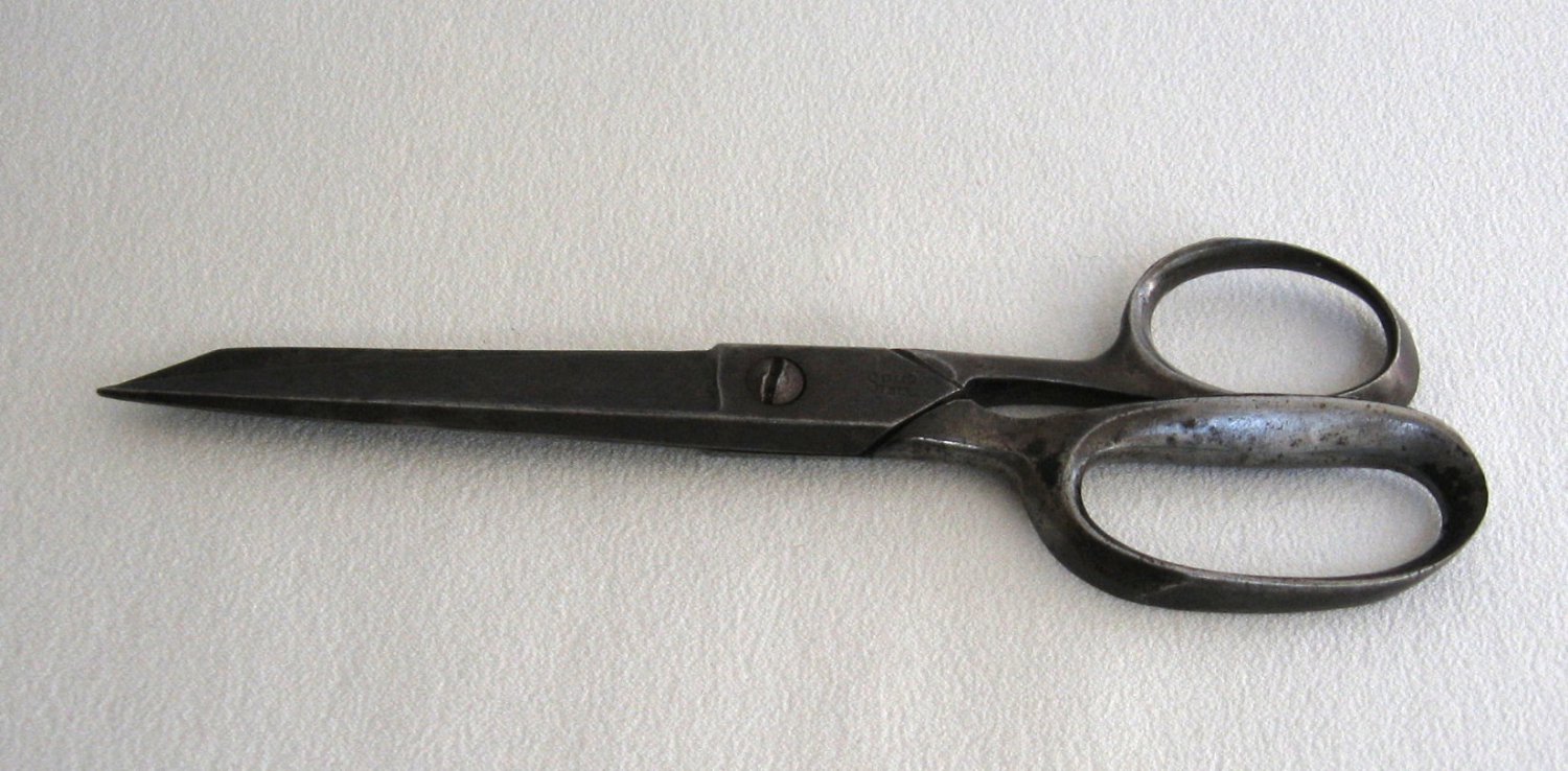 Old Time Scissors Shears Solid Steel Vintage 1950s