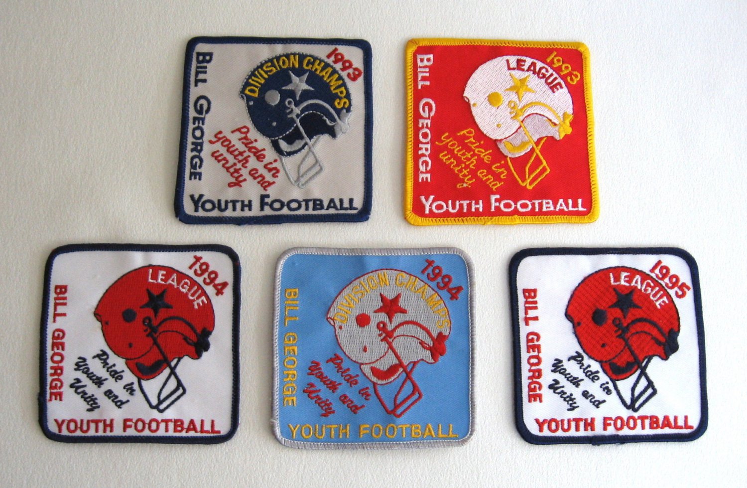 5 Patches Patch Bill George Youth Football Division Champs Sports ...