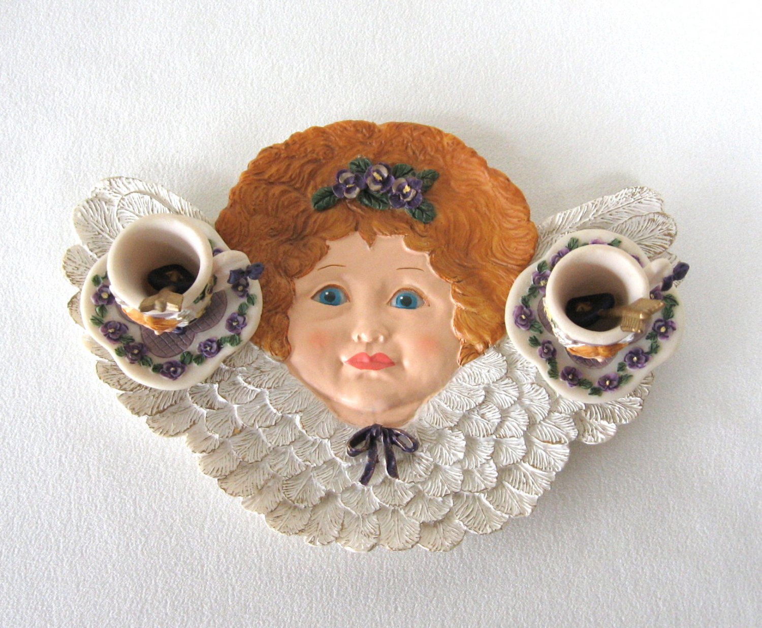 Miniature Angel Tea Set 7 Pieces By Promo Accents Val LTD Vintage 1995