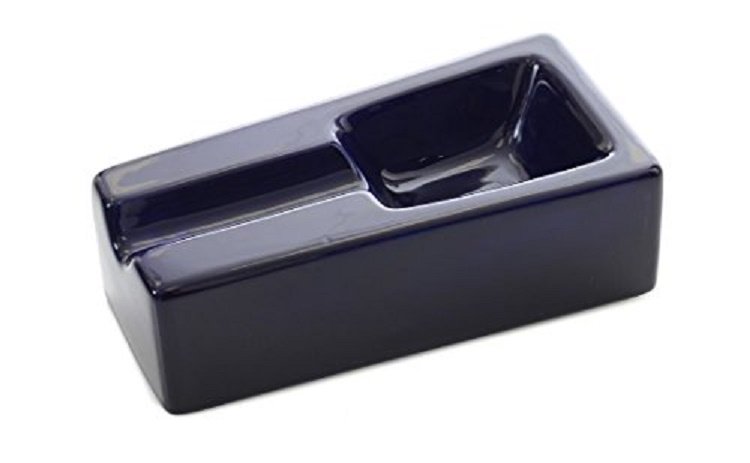 Mantello Deep Blue Ceramic Cigar Ashtray NEW Mantello Deep Blue Ceramic Cigar Ashtray NEW