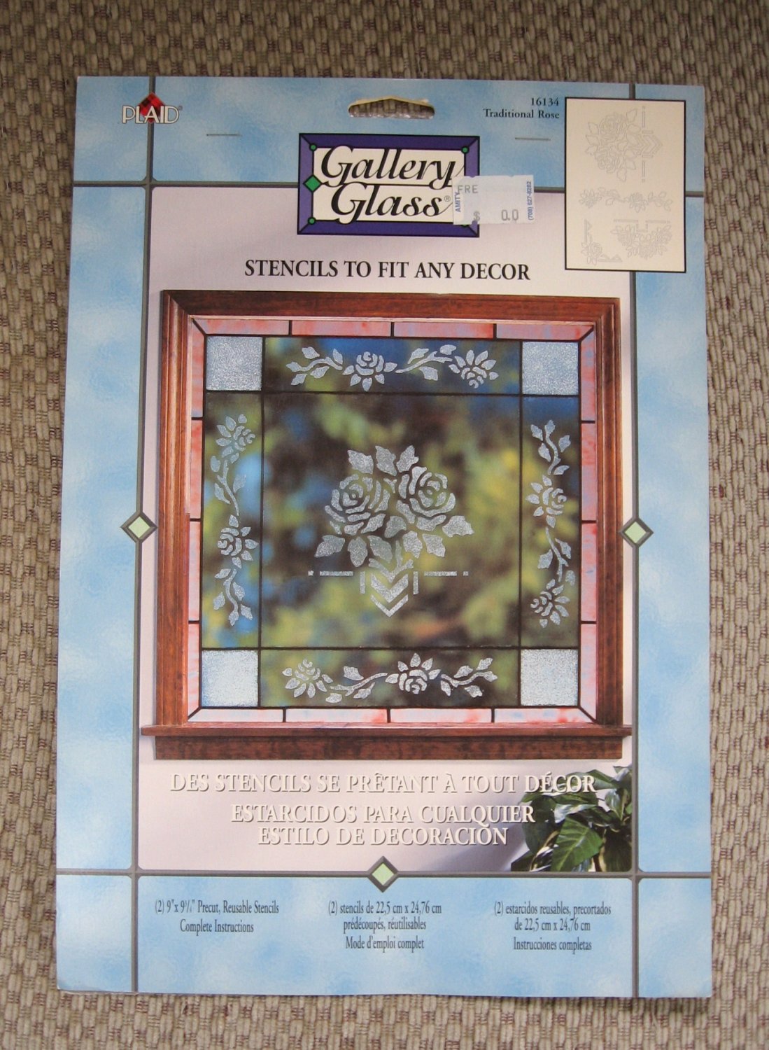 Stencils To Fit Any Decor Gallery Glass Window Traditional Rose By ...