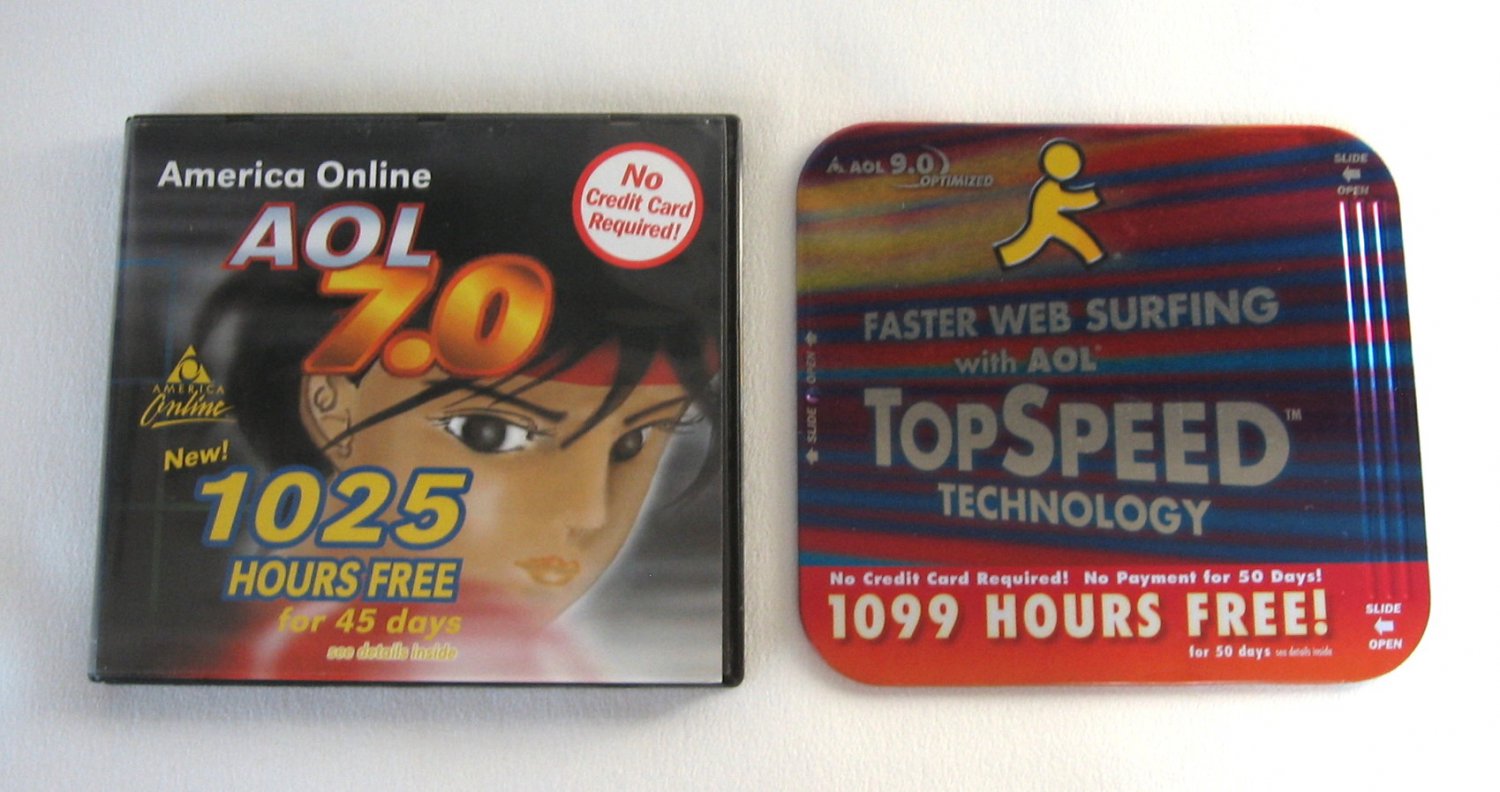 2 AOL America Online CD Disks Disc 7.0 & Up Great For The Collector ...