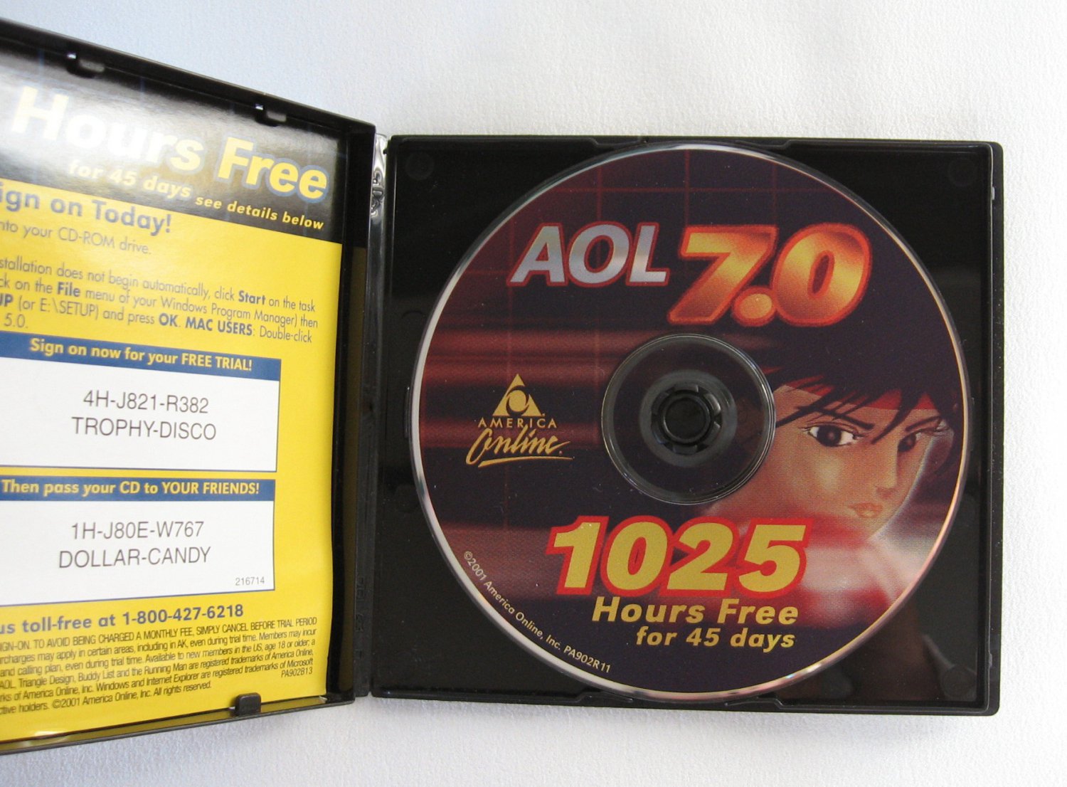 2 AOL America Online CD Disks Disc 7.0 & Up Great For The Collector ...
