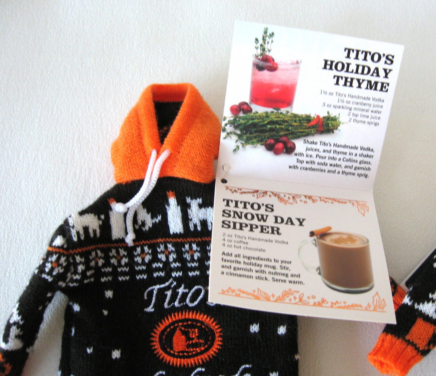 Set of Tito's Bottle Hoodie Sweaters Handmade Vodka New