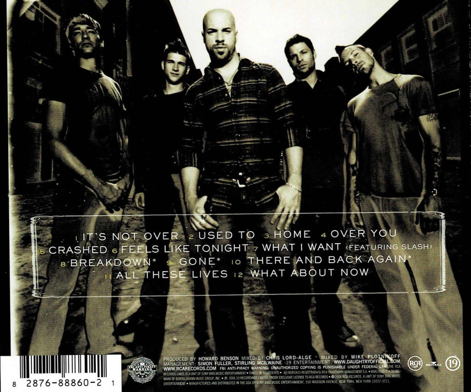 Chris Daughtry Music CD Rock 12 Tracks