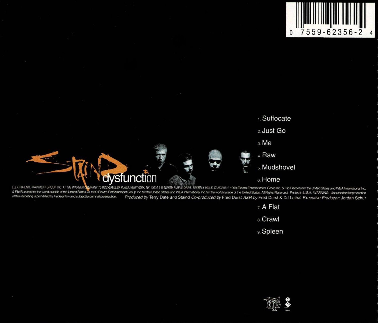 Staind Dysfunction Music CD 9 Tracks Alternative Metal Hard Rock