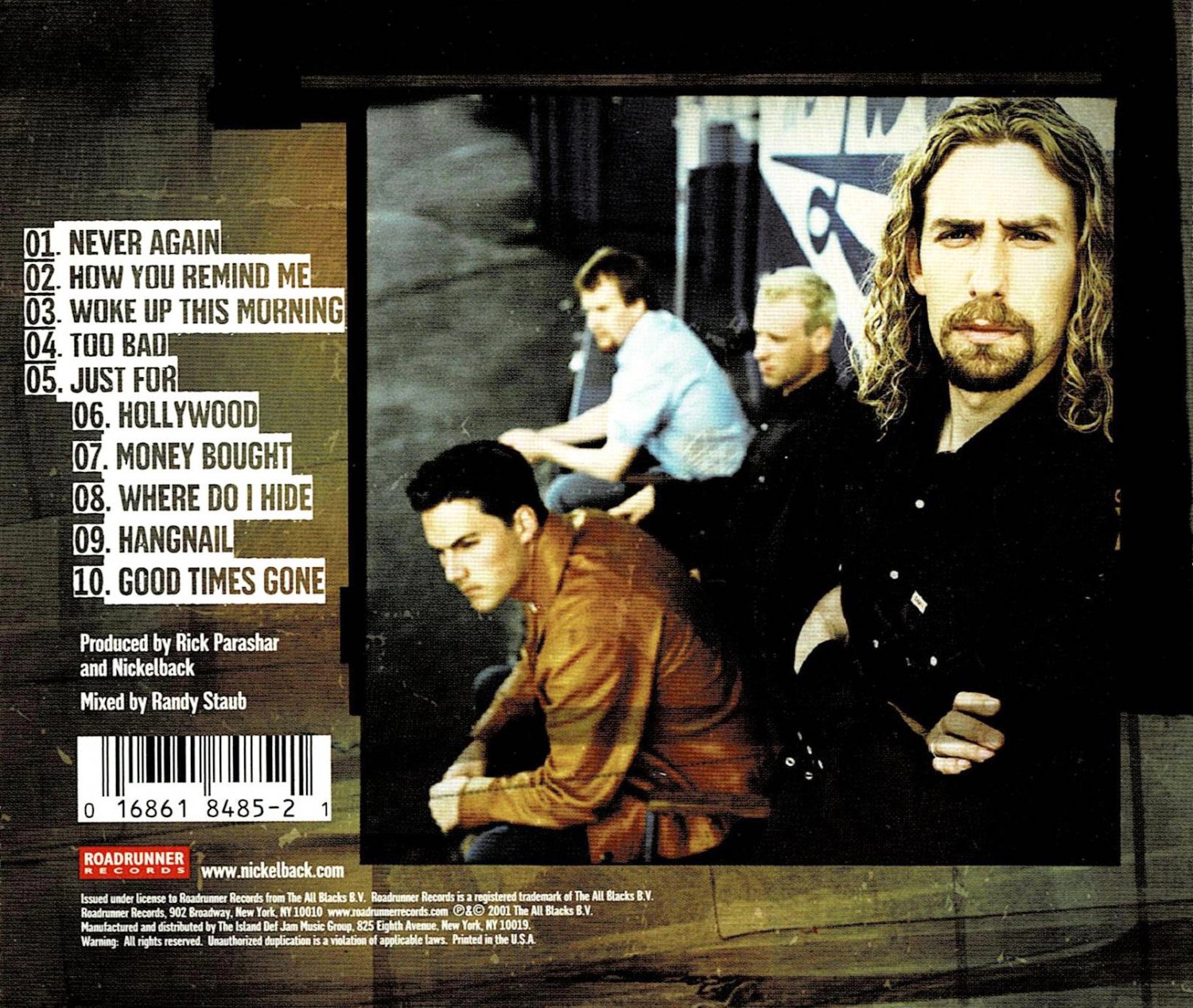 Nickelback Silver Side Up Music CD Alternative Rock 10 Tracks