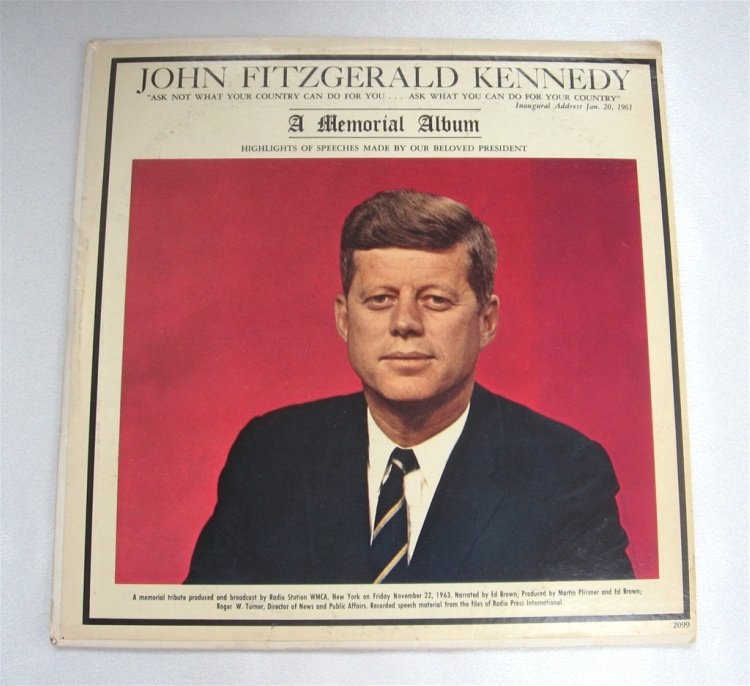 JFK John Fitzgerald Kennedy A Memorial Album Vinyl LP Record Vintage ...