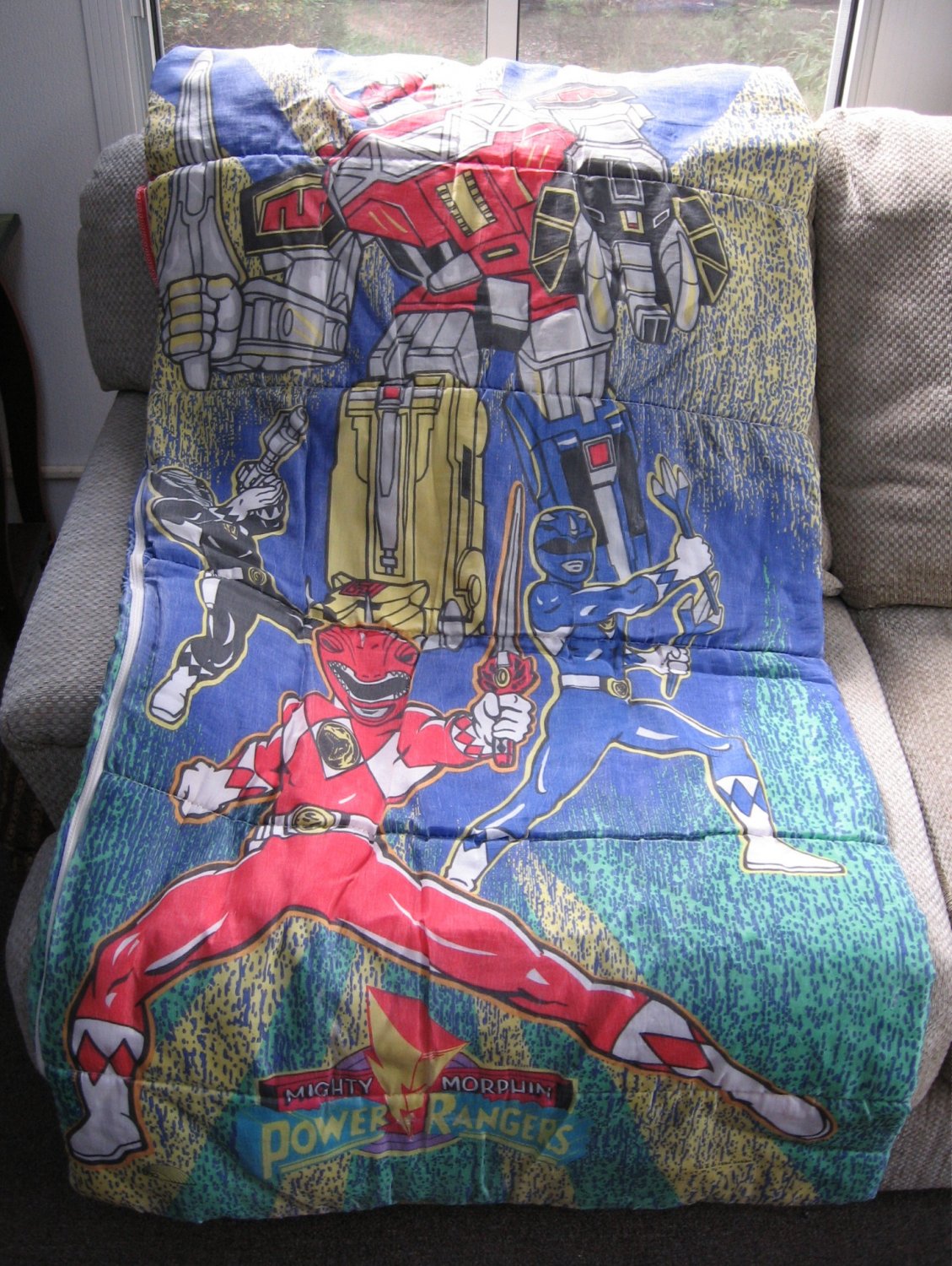 Saban Power Rangers Sleeping Bag Blanket 57x54 Vintage 1994