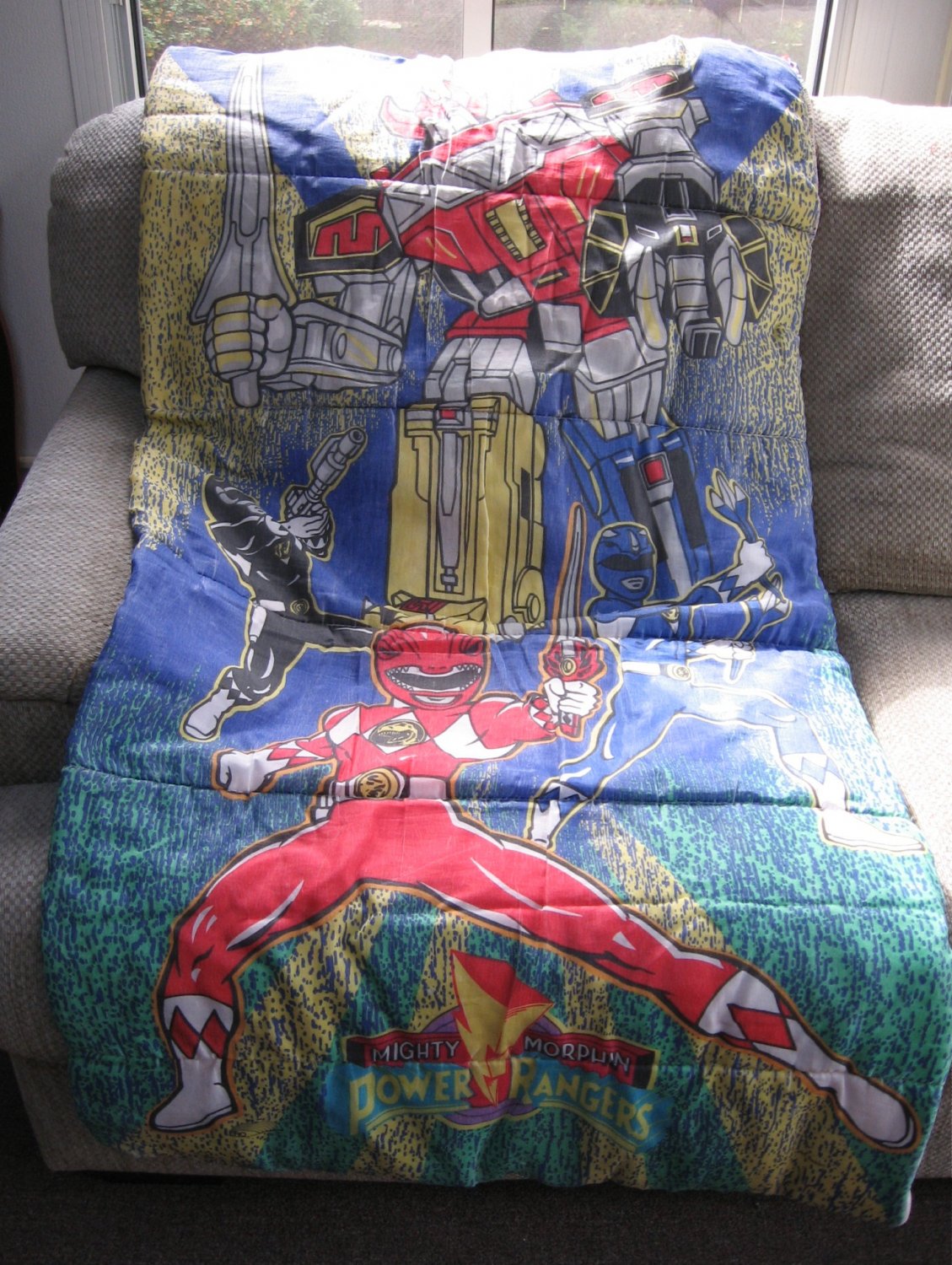 Saban Power Rangers Sleeping Bag Blanket 57x54 Vintage 1994