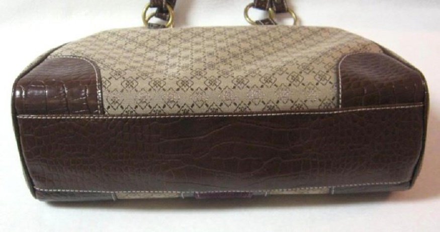 Designer Liz Claiborne Villager Tan Handbag Purse Vintage