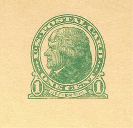 U.S. United States Postal Card Prestamped One Cent Jefferson Postcard ...