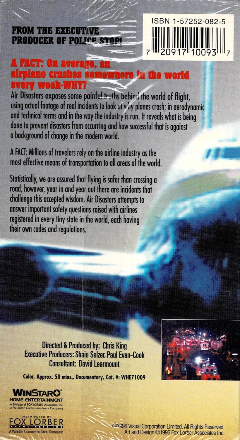 Air Disasters Volume 1 The Facts Documentary VHS Video NEW