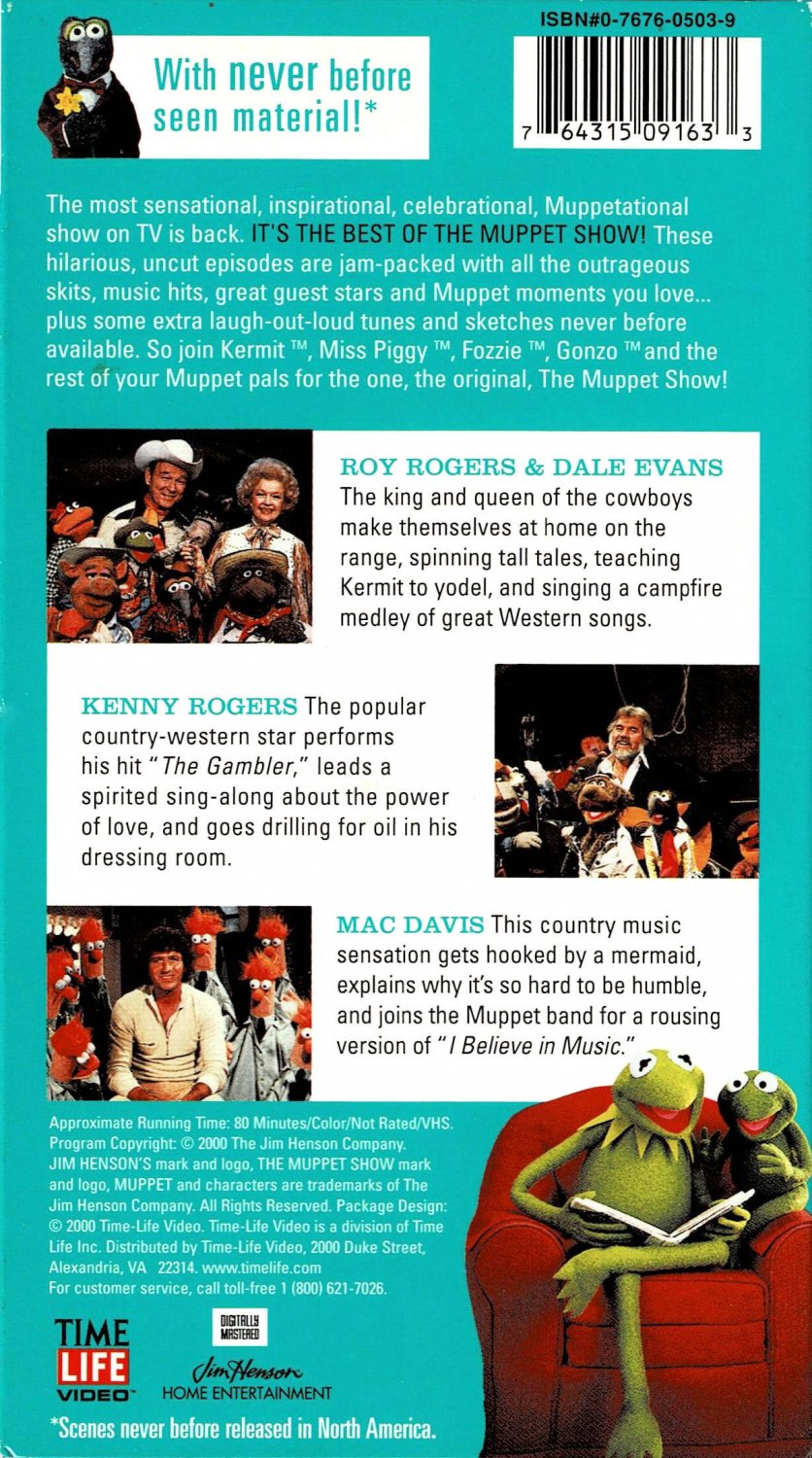Best of The Muppet Show Roy Rogers Dale Evans Kenny Rogers Mac Davis 3 ...