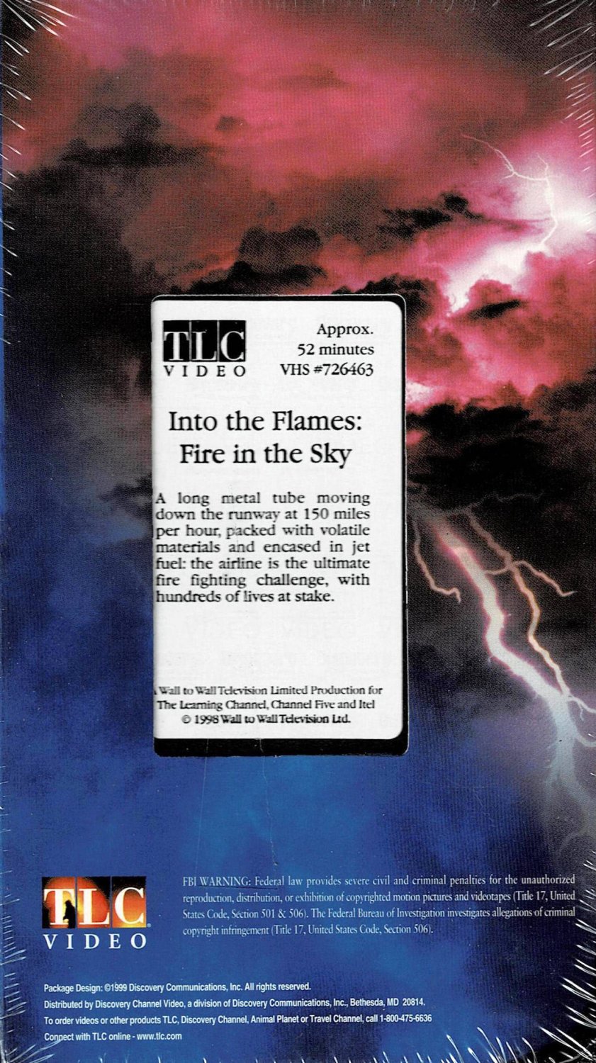 TLC Into The Flames Fire In The Sky Documentary Discovery Channel VHS ...