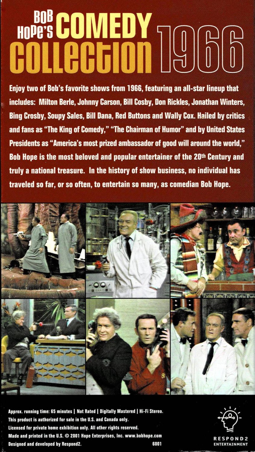 Bob Hope's Comedy Collection 1966 Favorite Moments Past 50 Years VHS Video
