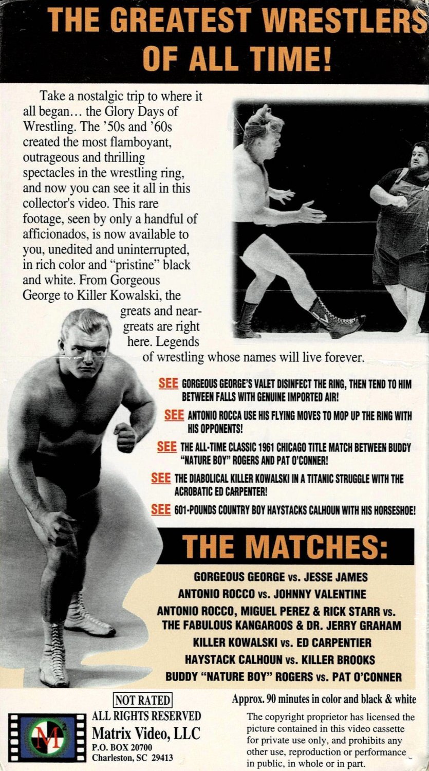 The Glory Days of Wrestling The Way It Was 50's & 60's Greatest ...