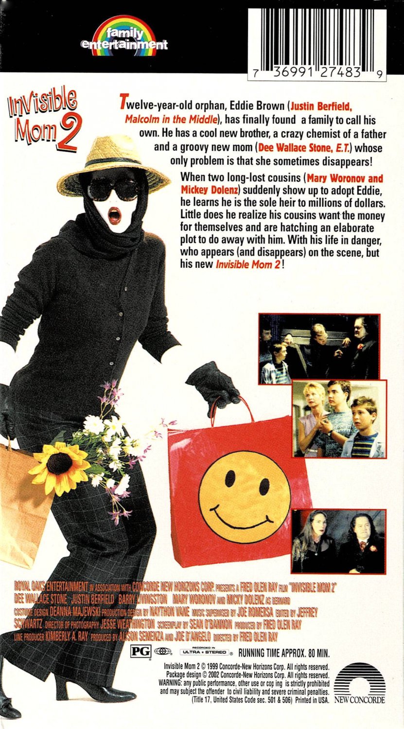 Invisible Mom 2 Movie Dee Wallace Stone Justin Berfield Comedy Family ...