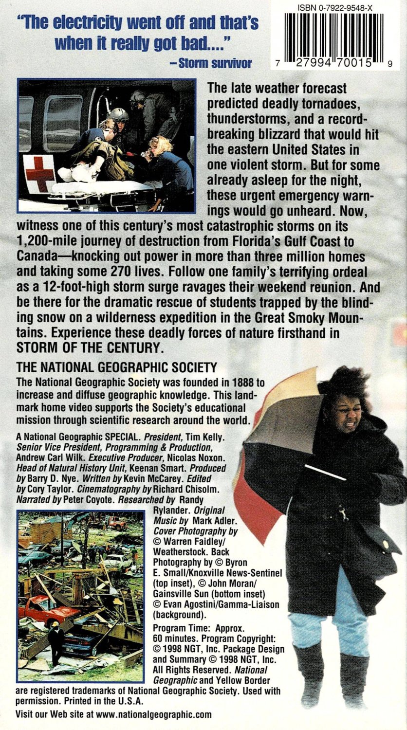 Storm of The Century National Geographic Ultimate Weather Disaster ...