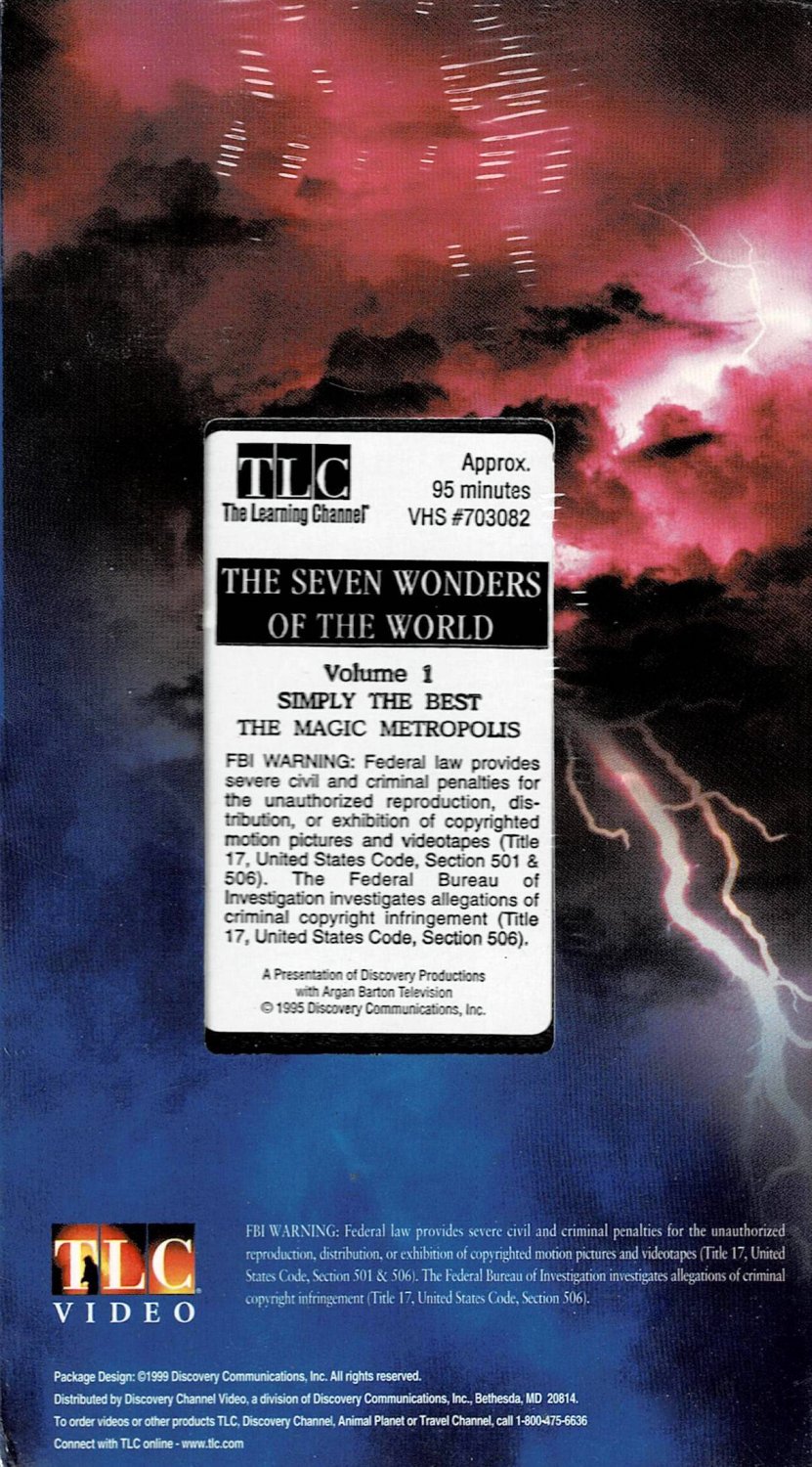 TLC The Seven Wonders of The World Volume 1 & 2 Boxed Set Documentary ...