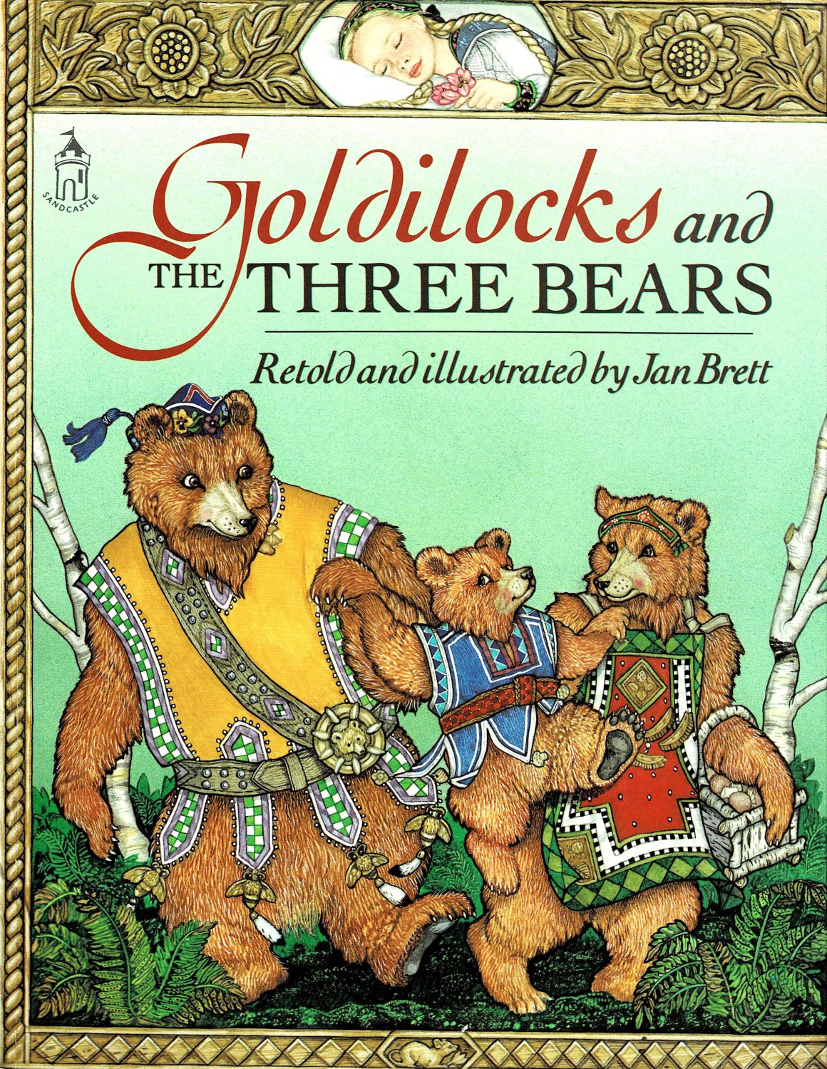 Goldilocks And The Three Bears By Jan Brett Large Paperback Book 1990